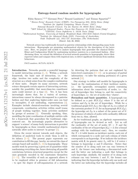 pdf entropy based random models for hypergraphs