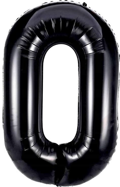 Balon Foliowy Cyfra 0 Czarna Cyferka HEL 100cm 14332840420 Allegro Pl