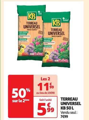 Promo Terreau Universel Kb 50 L Chez Auchan ICatalogue Fr