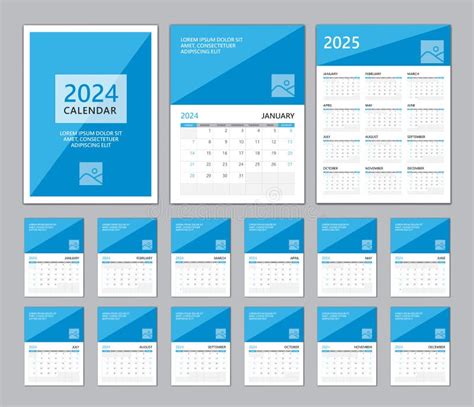 Calendário 20242025 Modelo De Conjunto De Modelos Calendário 2024