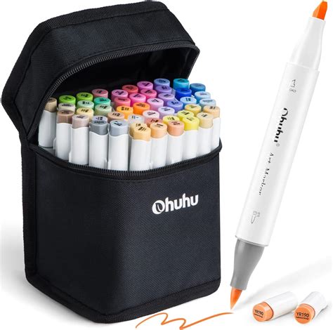 Amazon Ohuhu Alcohol Brush Markers 48 Mid Tone Colors Double