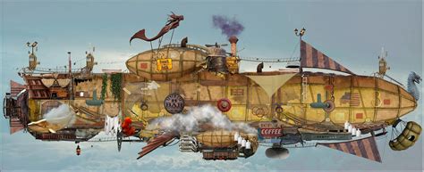 Luftschiff Steampunk Fantasie Kostenloses Bild Auf Pixabay Pixabay