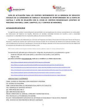 Fillable Online Eclaponline Jcyl Gua De Actuacin Para Los Centros