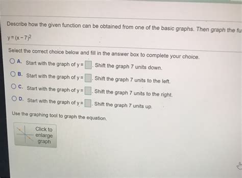 solved describe how the given function can be obtained from