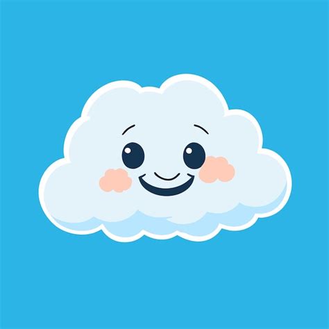Dessin Animé Illustration Vectorielle Nuage Vecteur Premium