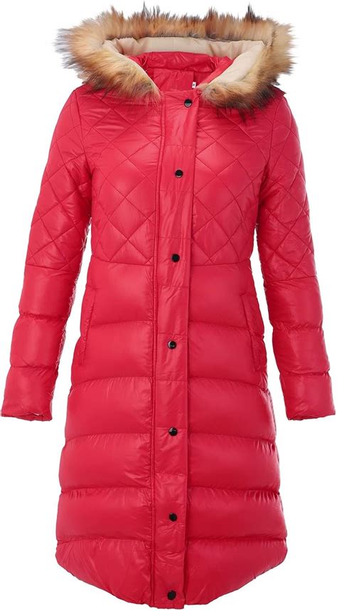 Mancool Wintermantel Damen Lang Warm Gefüttert Steppmantel Oversized
