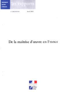 De la maîtrise d oeuvre en France de la ma 238 trise d oeuvre en