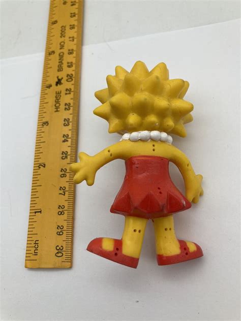 NJ Croce The Simpsons LISA SIMPSON Vintage Bendable Rubber Figure Toy