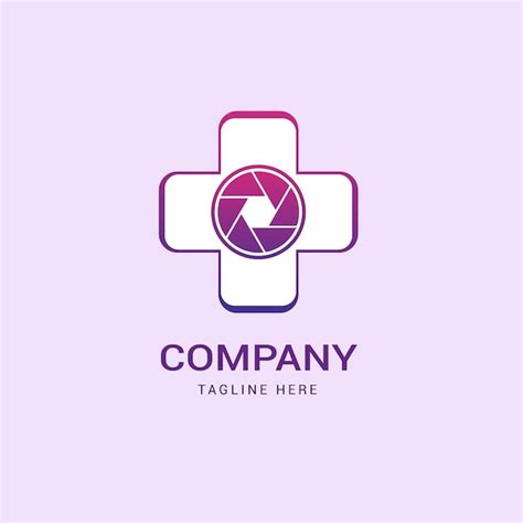Conception Minimale Du Logo De L appareil Photo Avec Des Dégradés De