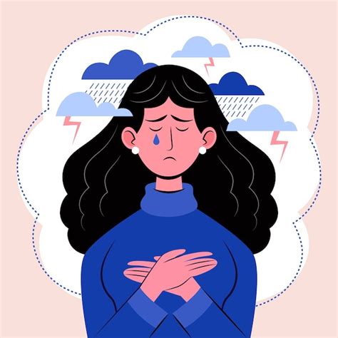 Ilustração de design plano do dia mundial da saúde mental Vetor Premium