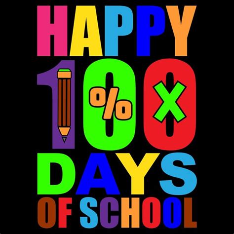 100 Tage Schule T Shirt Druck Design Vorlage Premium Vektor