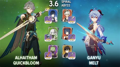 F2P Alhaitham Quickbloom And Ganyu Melt Genshin Impact Spiral Abyss