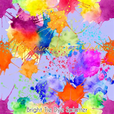 Bright Paint Splatter Purpleseamstress Fabric
