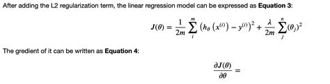 after adding the l2 regularization term the linear