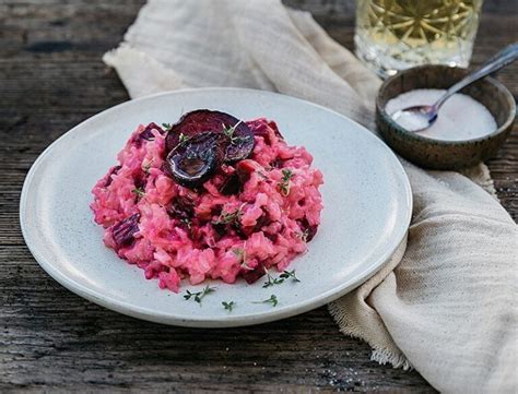 Rote Beete Risotto mit Käse Alma