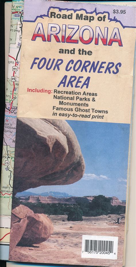 Road Map Of Arizona And The Four Corners Area By North Star Mapping