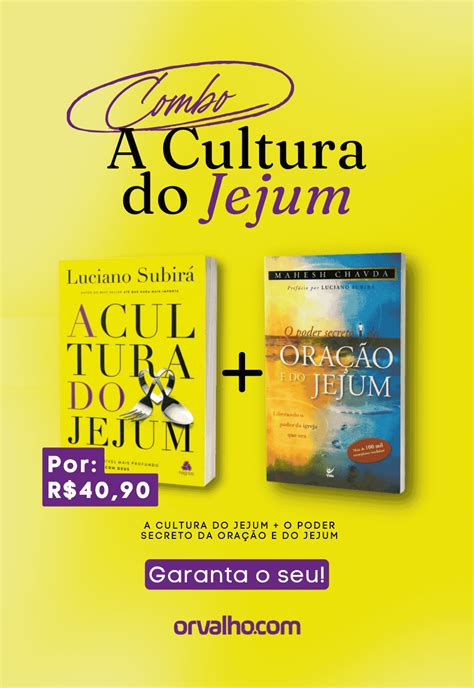 Combo Livro A Cultura Do Jejum Luciano Subir