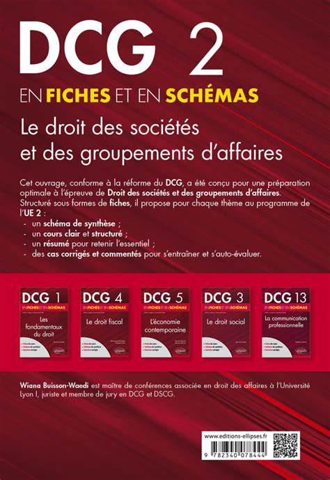 DCG 2 Le droit des sociétés et des groupements daffaires en fiches
