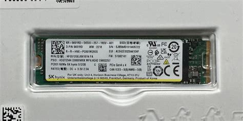 SK Hynix 512GB M 2 NVMe PCIe Gen4x4 SSD Solid State HFS512GEJ9X101N
