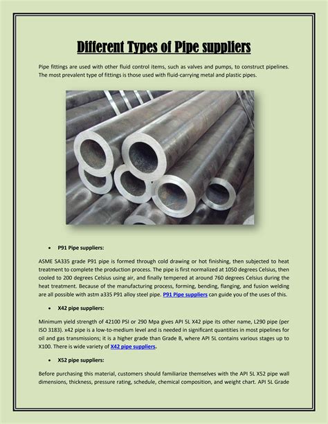 Different Types Of Pipe Suppliers By Oilandgaspipe Issuu