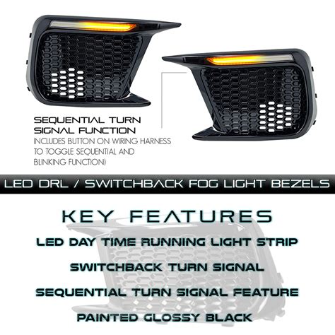 Subaru Wrx Sti Sequential Signal Led Drl Fog Lights Bezel