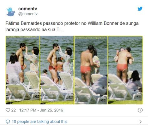 Maju e Sandra Annenberg só de biquini e William Bonner de sunga trio