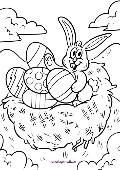 Malvorlage Osternest Ostern Ausmalbild Kostenlos Herunterladen