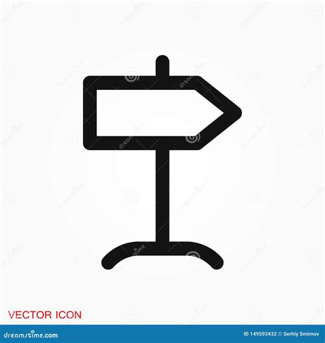Symbole De Signe De Vecteur D Ic Ne De Poteau Indicateur Pour La