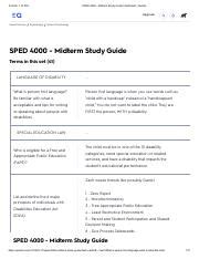 SPED 4000 Midterm Study Guide Flashcards Quizlet Pdf 2 16 22 1 12