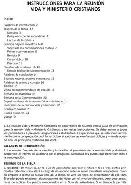 Hoja de respuestas de la reunión vida y ministerio