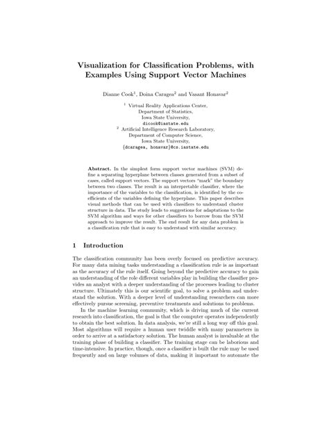 pdf visualization for classification problems with examples using support vector machines