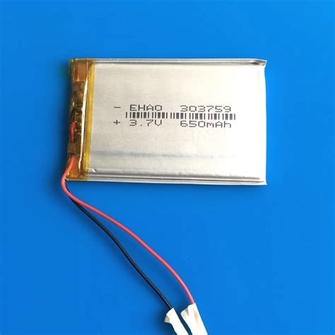 3 7V 650mAh 303759 Rechargeable Battery Lipo Polymer Lithium Batteries