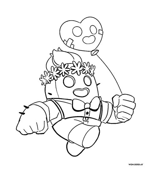 Dibujos Para Colorear Spike Y Sakura Brawl Stars Imprimir A4