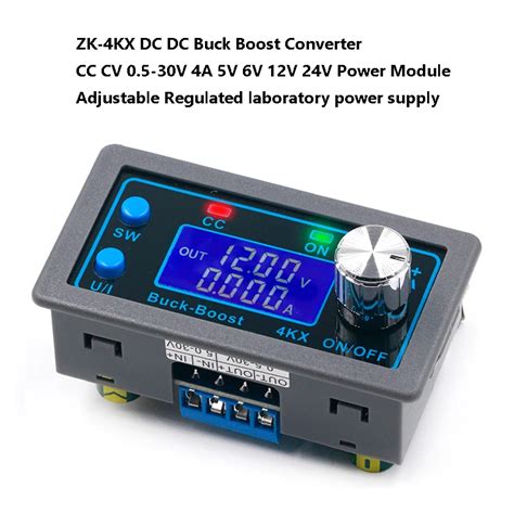 Zk 4kx Buck Boost Converter Dc Dc 0 5 30v 4a Cc Cv Power Module