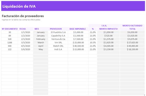 Plantilla Excel Liquidaci N De Iva Descarga Gratis