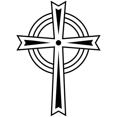 Celtic Christian Cross Simple Tattoo Catholic Symbol Logo Border