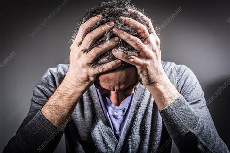 Depressed Man Stock Image C034 6318 Science Photo Library