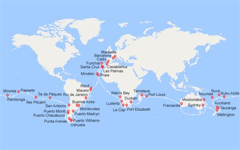 Croisière Tour du monde 2025 119 jours départ Marseille Costa