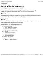 Crafting A Strong Thesis Statement Analyzing The Naked And The