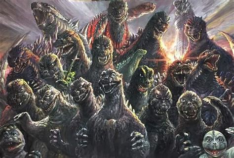 A Very Cool Portrait Poster Of Every Godzilla Incarnation R GODZILLA