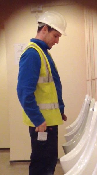 Constrction Worker Pissing Urinals My Own Private Locker Room