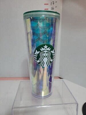 Starbucks Tumbler Mermaid 24oz Iridescent Siren Scales Venti Cold Cup