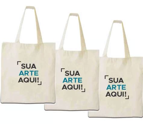 5 Sacolas Ecobag De Algodão 30x30 Personalizadas Parcelamento sem juros
