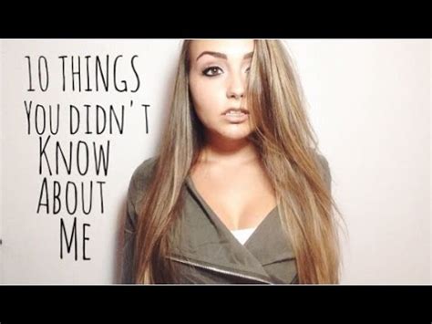 10 THINGS YOU DIDNT KNOW ABOUT ME YouTube