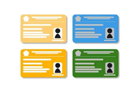 Carte D Identit Vecteur Premium