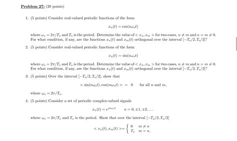 solved 1 5 points consider real valued periodic functions