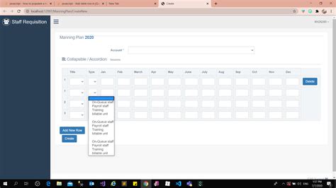 javascript how to populate a two drop down lists in a dynamically generated row stack overflow