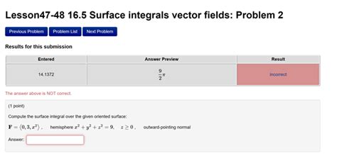 solved lesson 47 48 16 5 surface integrals vector fields