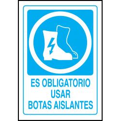 Cartel Es Obligatorio Usar Botas Aislantes Tama O X Cm B Material