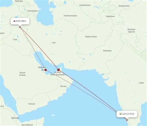 All Flight Routes From Erbil To Kozhikode EBL To CCJ Flight Routes